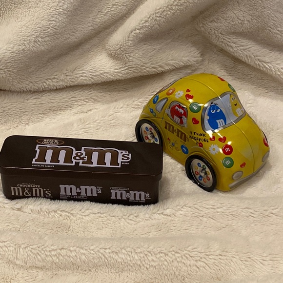 M&M'S | Accents | Bundle Of 2 Mms Storage Tins Cute Vw Beetle Rectangle ...